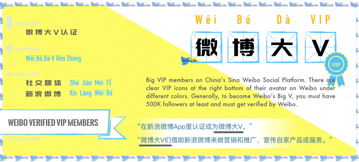 Translation of China Weibo Buzzword: 微博大 V (wēi bó dà V) | Free Chinese ...