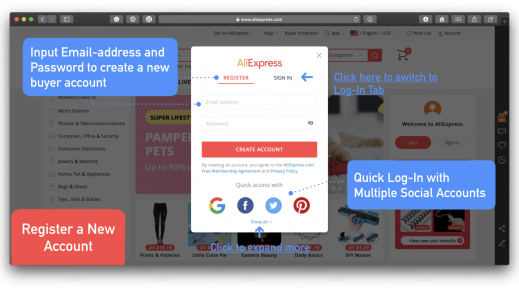 Latest: How to Register An AliExpress Buyer Account on the Computer to ...