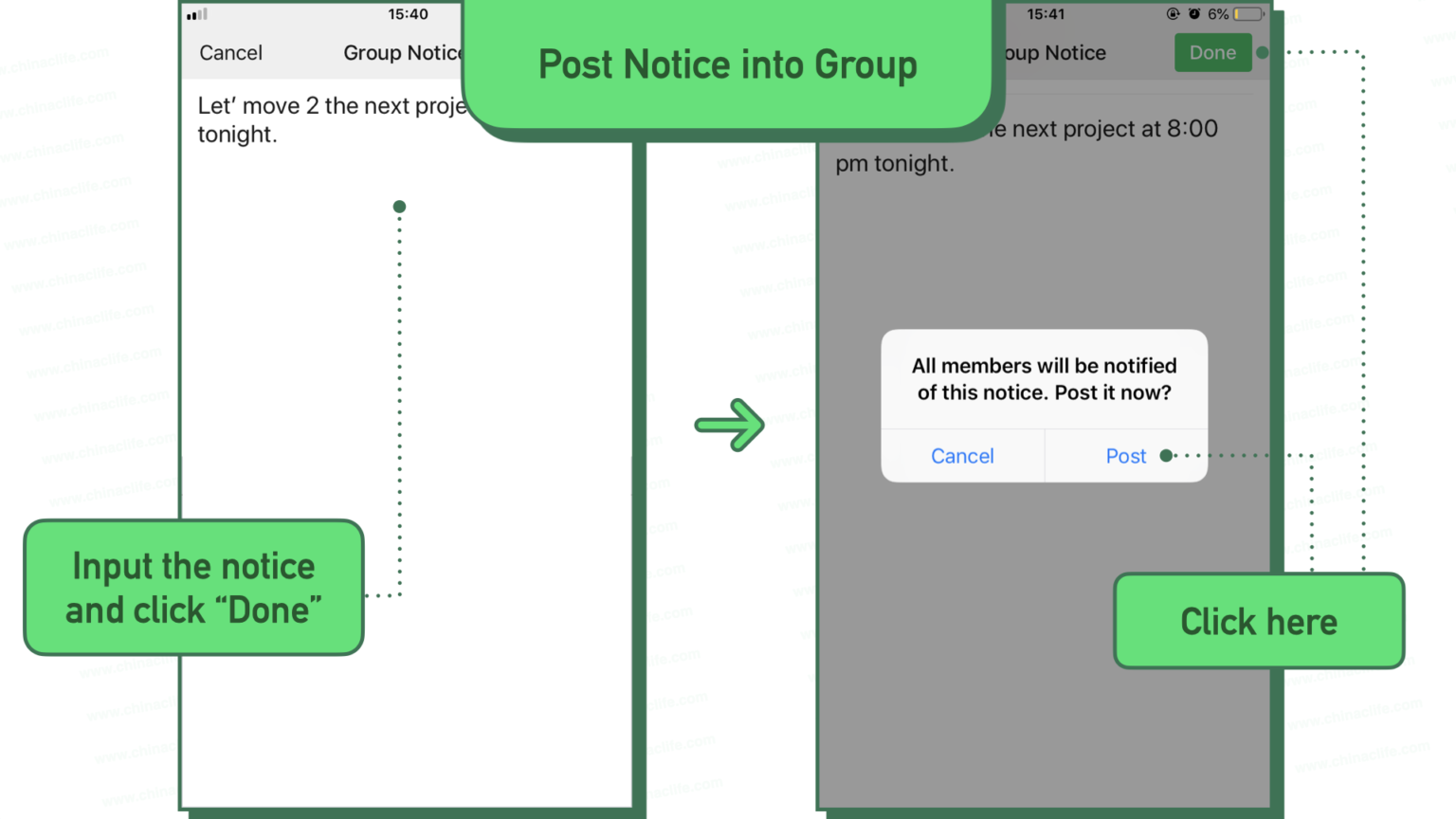 Simple Skills: USE WeChat Group Notice to Notify All Group Members ...