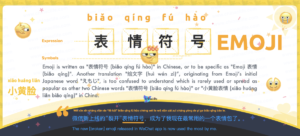 Say Emoji in Chinese 表情符号 (biǎo qíng fú hào) | Free Chinese Word Card ...